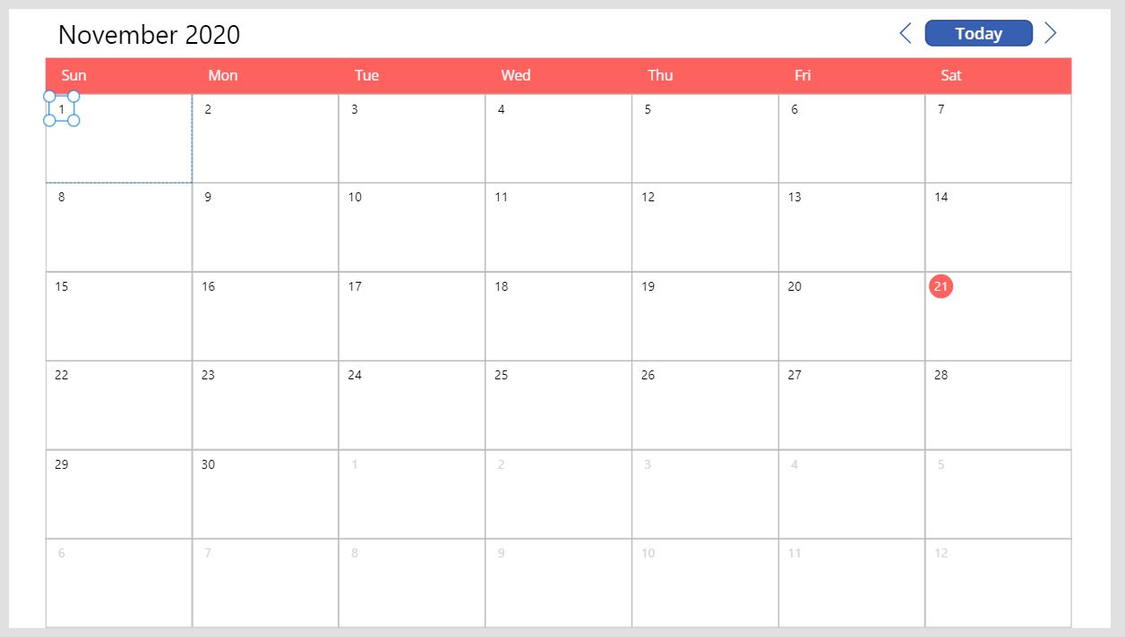 Make A Calendar In Power Apps - Part 1 - Matthew Devaney