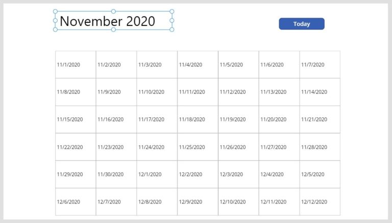 Make A Calendar In Power Apps - Part 1 - Matthew Devaney