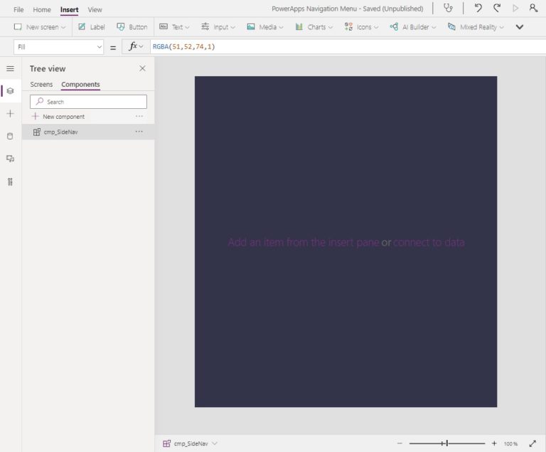 Power Apps Navigation Menu Component - Matthew Devaney