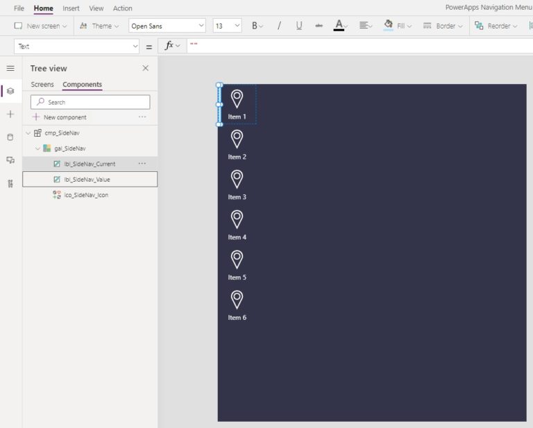 Power Apps Navigation Menu Component - Matthew Devaney