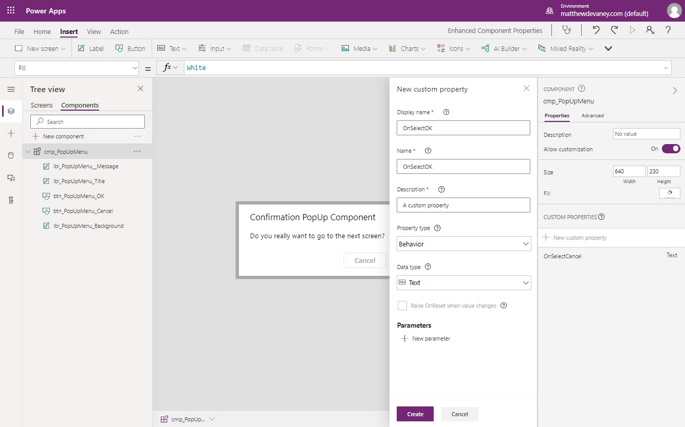 Power Apps Component With An OnSelect Property - Matthew Devaney