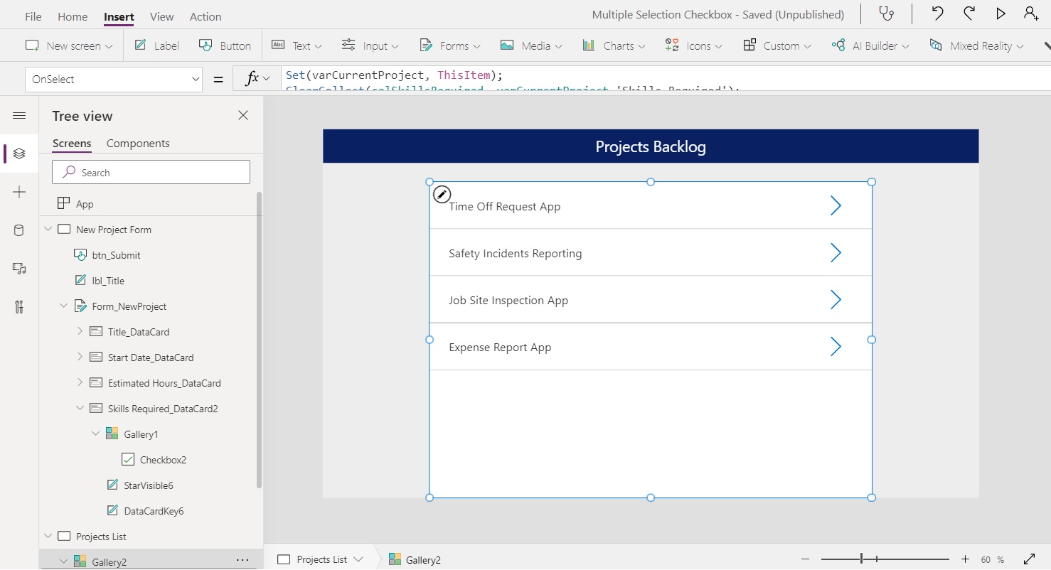 Power Apps Multiple Selection Checkbox - Matthew Devaney