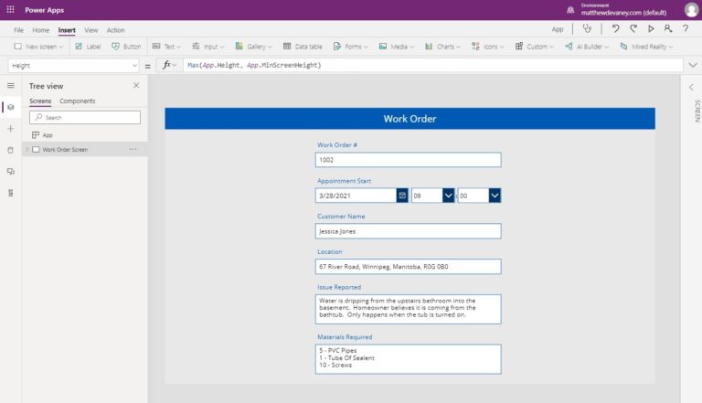Print A Form In Power Apps - Matthew Devaney