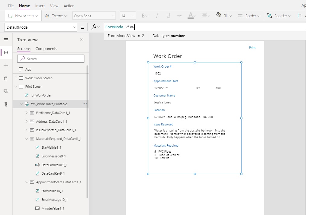 Print A Form In Power Apps - Matthew Devaney