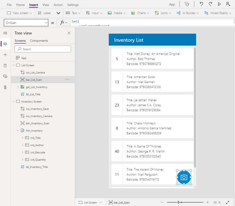 Power Apps Barcode Scanner - Matthew Devaney