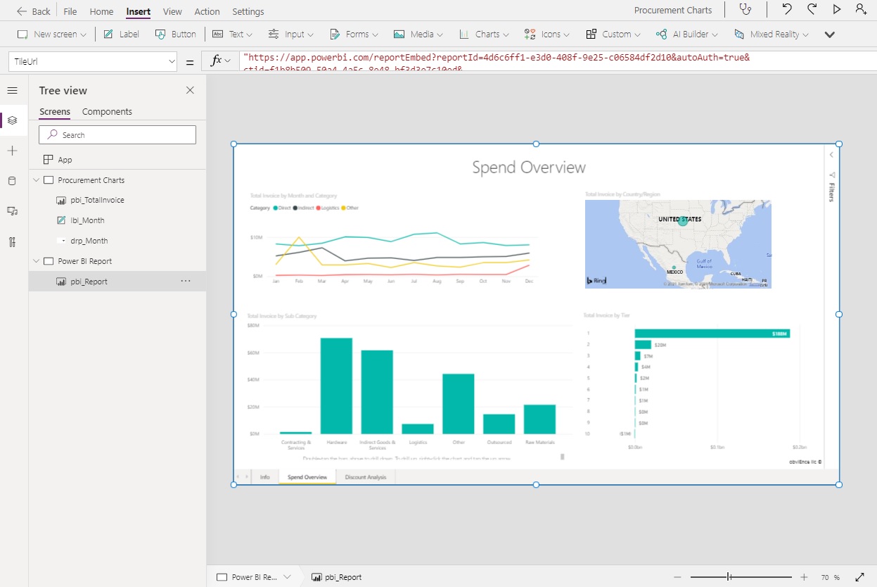 Interactive Charts & Reports With Power BI Tiles In Power Apps