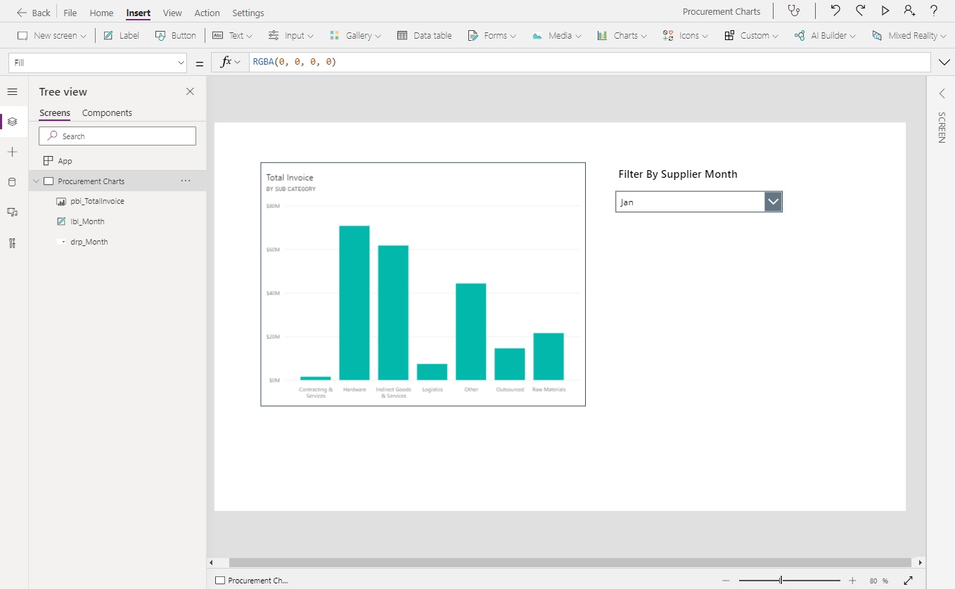 Interactive Charts & Reports With Power BI Tiles In Power Apps