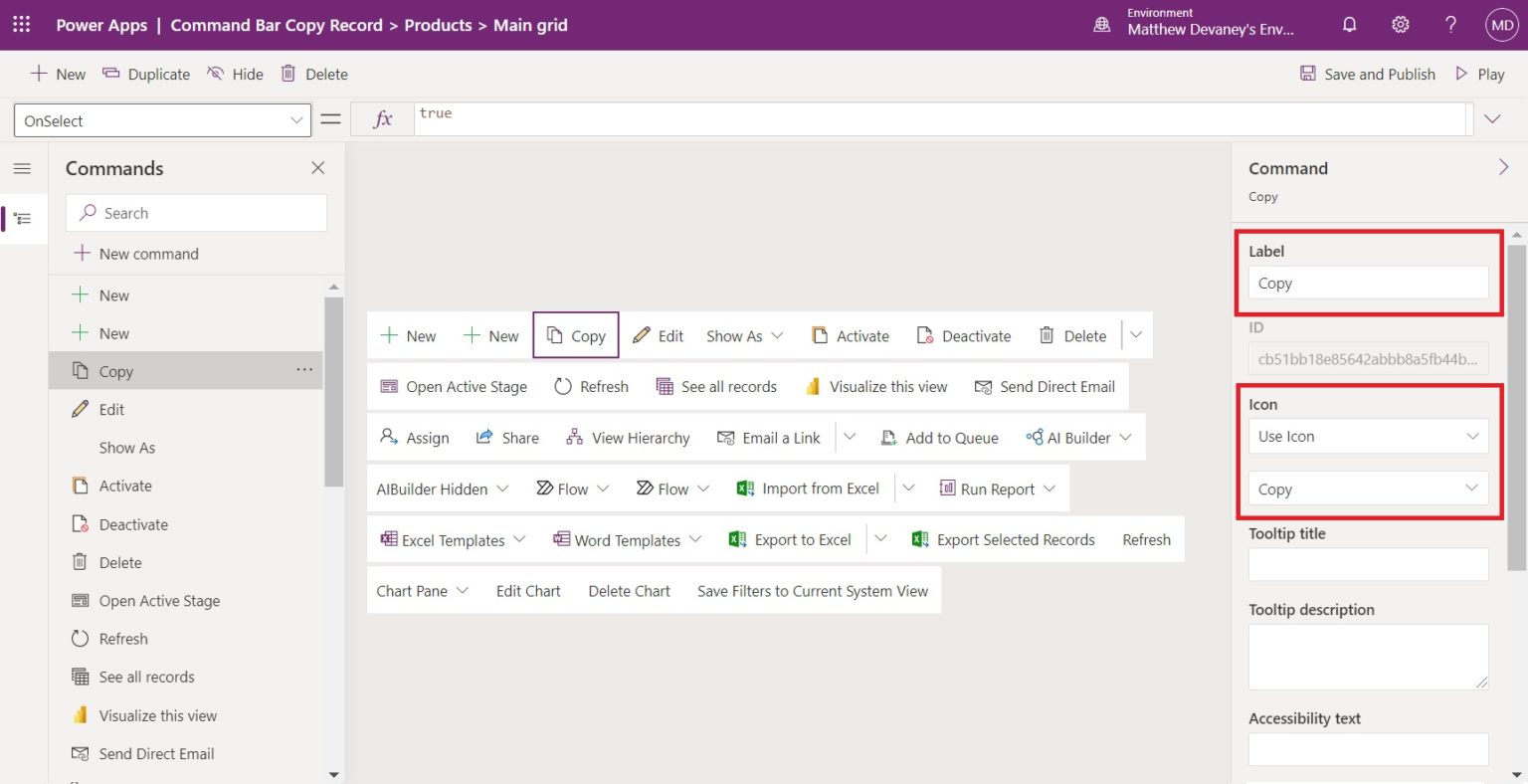Customize The Command Bar In A Power Apps Model-Driven App