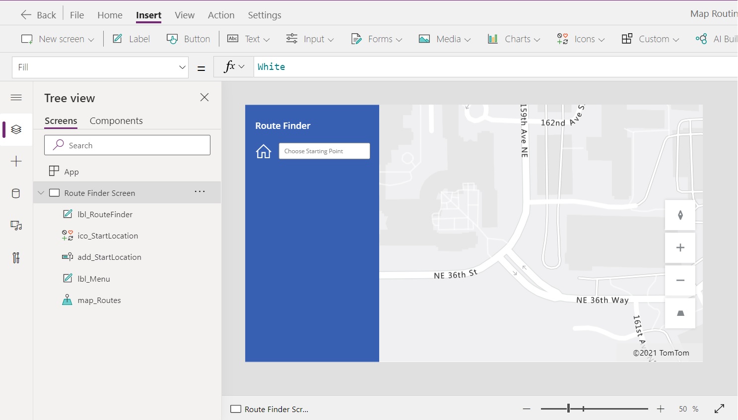 Show A Route On A Power Apps Map