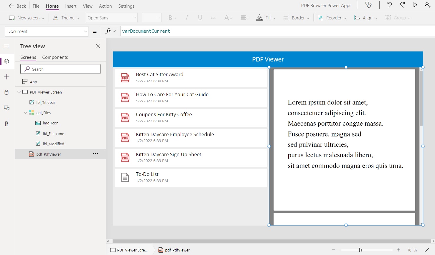 Power Apps View A PDF Stored In A SharePoint Document Library