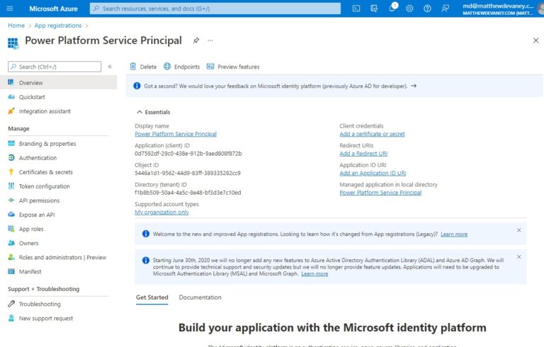 A Visual Guide To Power Platform Service Principal Setup