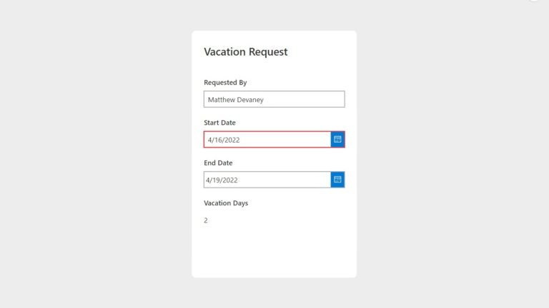 Power Apps Calculate Business Days Excluding Weekends & Holidays