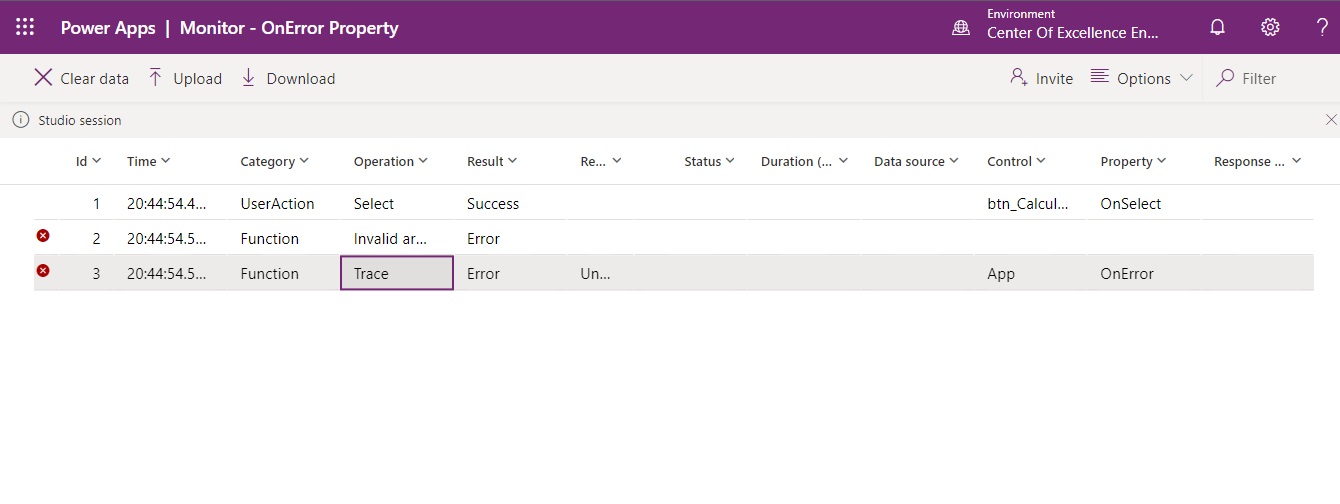 Power Apps OnError Property: Capture & Log Unexpected Errors