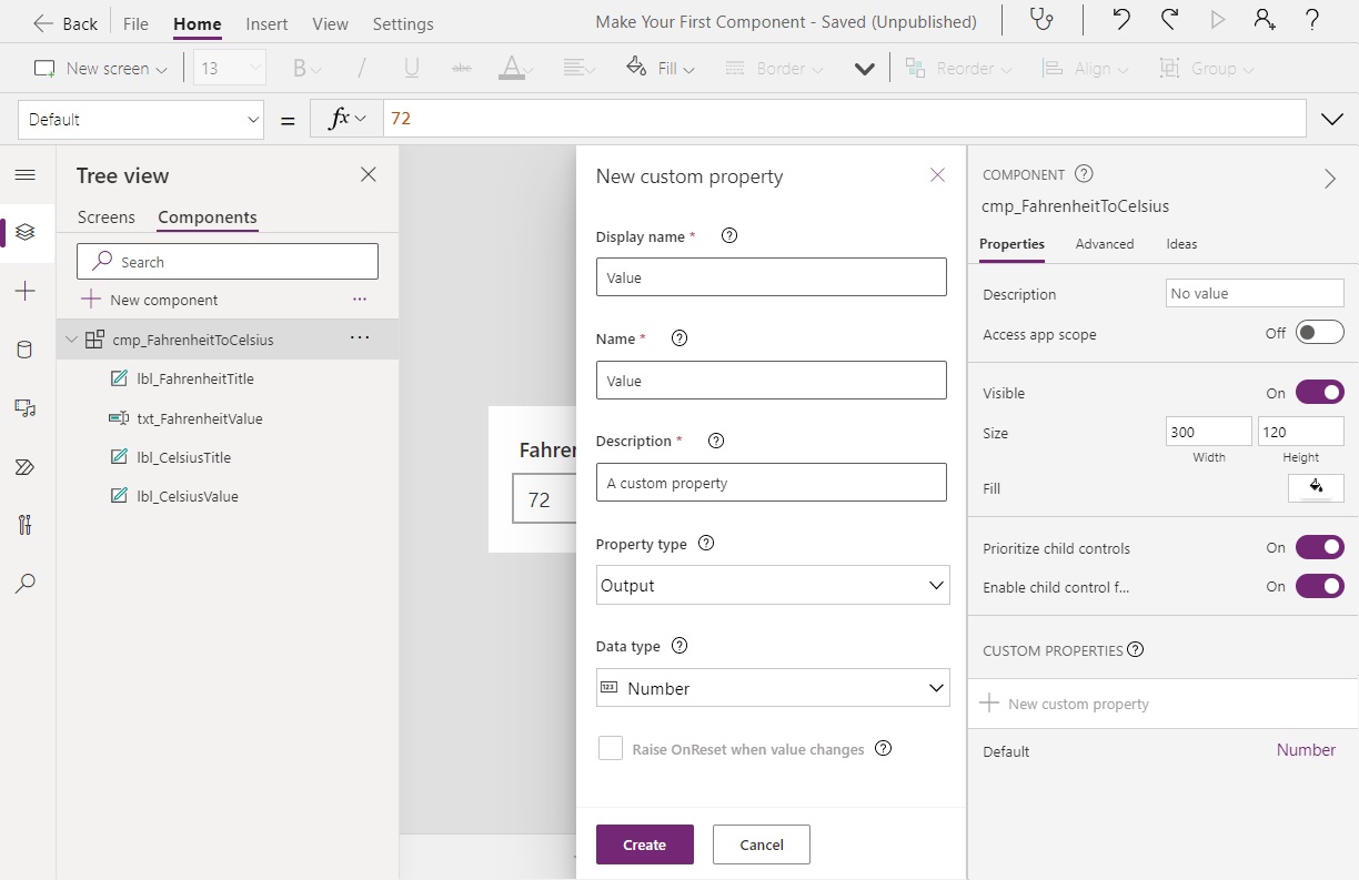 Make Your First Power Apps Canvas Component