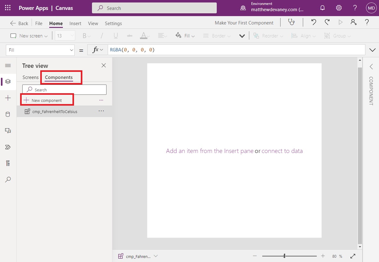 Make Your First Power Apps Canvas Component