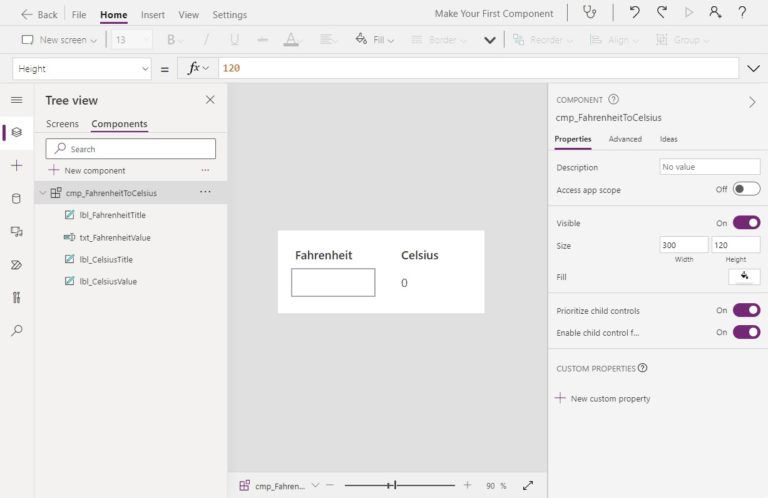 Make Your First Power Apps Canvas Component