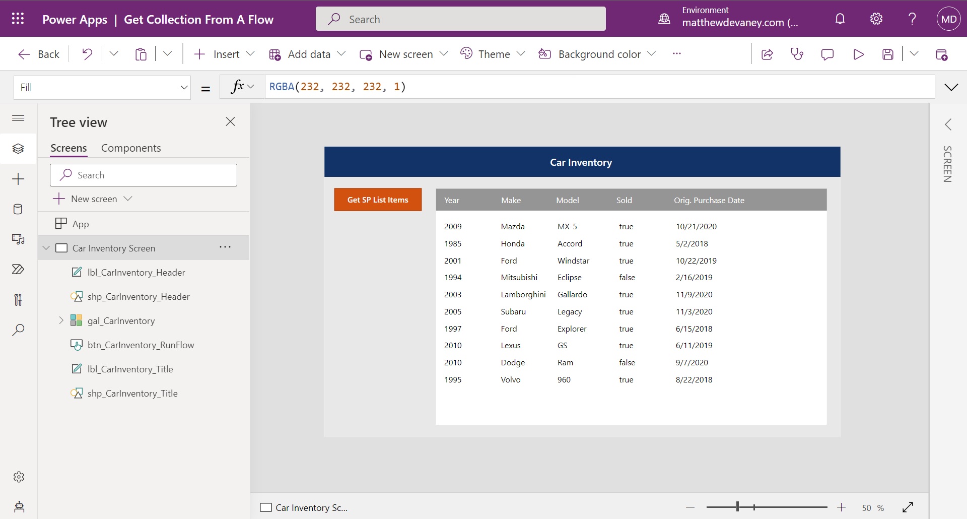 Power Apps ParseJSON Function: Get Collection From A Flow