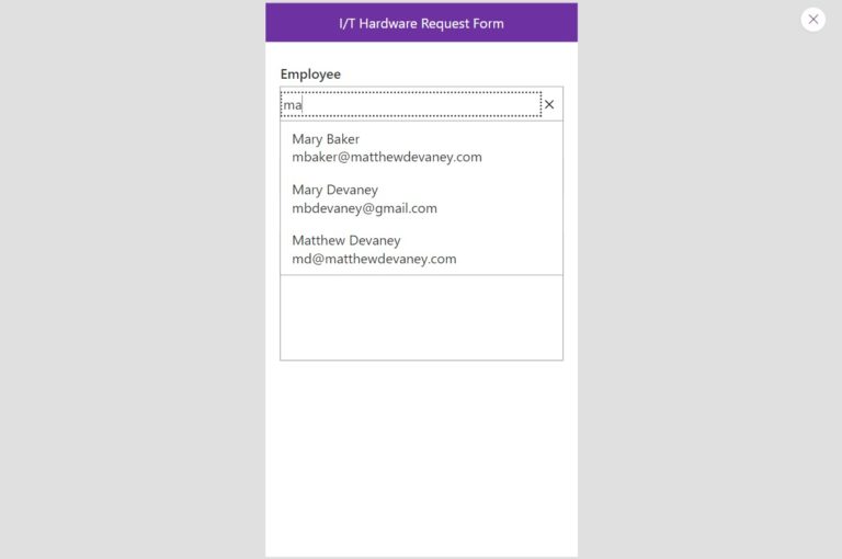 Power Apps People Picker Delegation Workaround