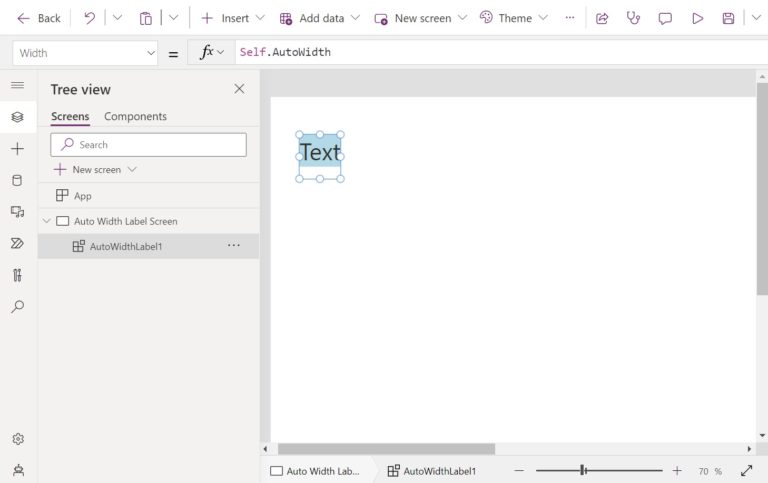 How To Make A Power Apps Auto-Width Label