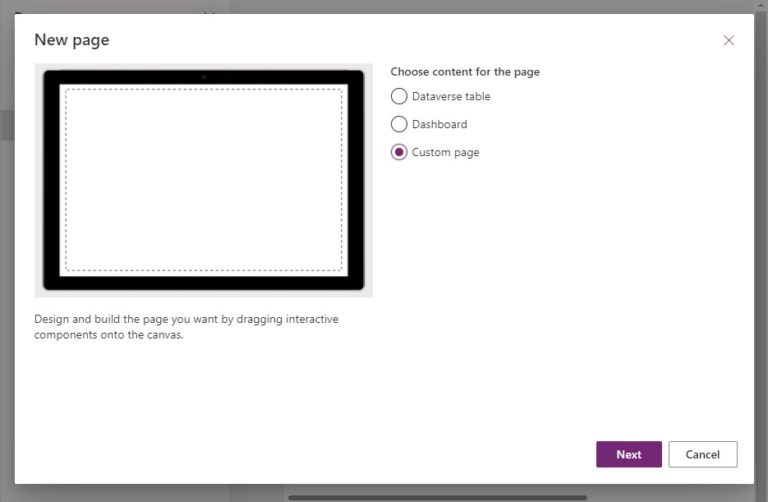 Power Apps Custom Page Modal Dialog For Model-Driven Apps