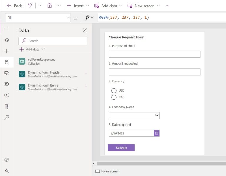 Power Apps Dynamic Forms - Generate Forms From Question List