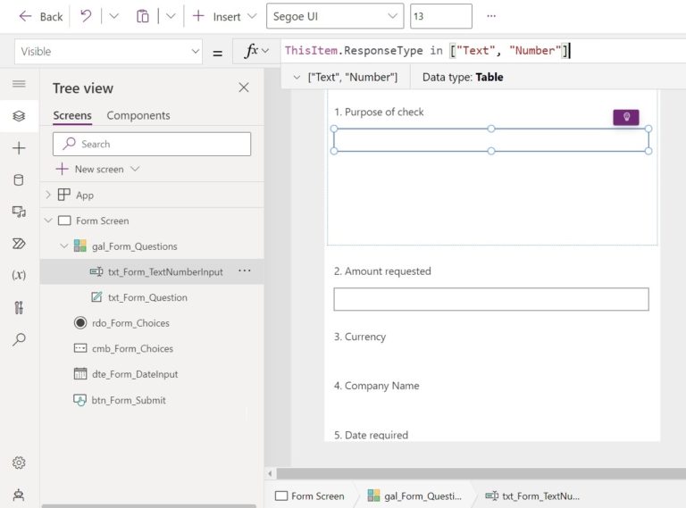 Power Apps Dynamic Forms - Generate Forms From Question List