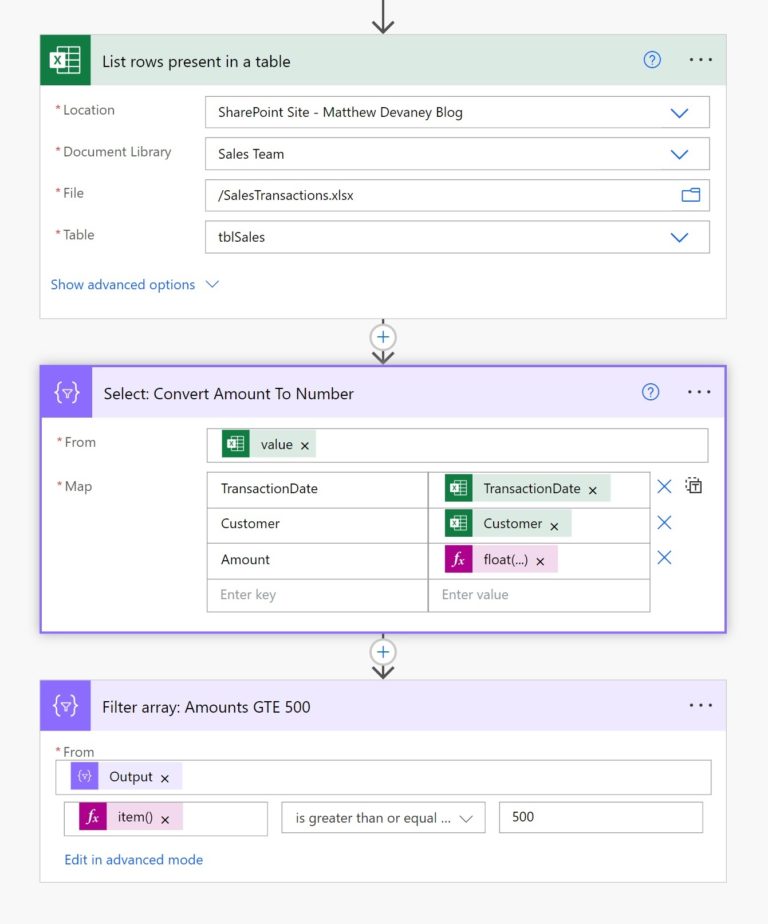 How To Filter Excel Table Rows In Power Automate: Text Numbers, Dates