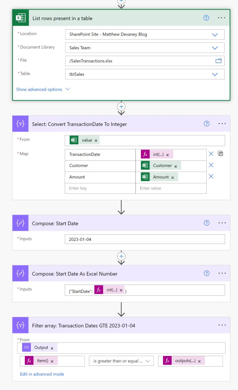 How To Filter Excel Table Rows In Power Automate: Text Numbers, Dates