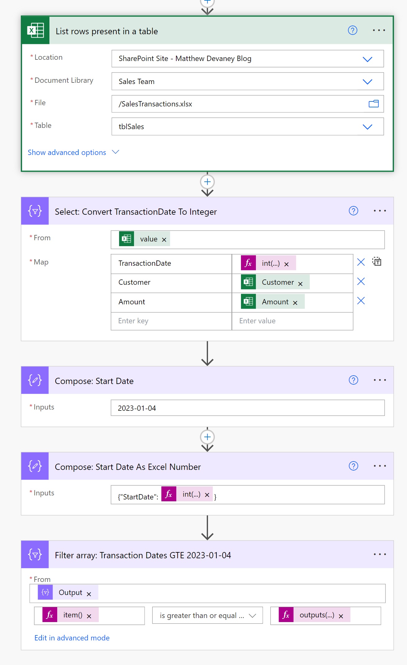 How To Filter Excel Table Rows In Power Automate: Text Numbers, Dates