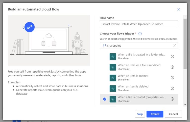 Extract Invoice Details With Power Automate And AI Builder