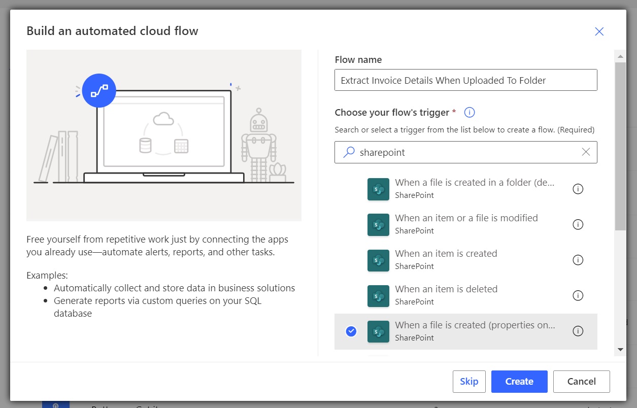 Extract Invoice Details With Power Automate And AI Builder