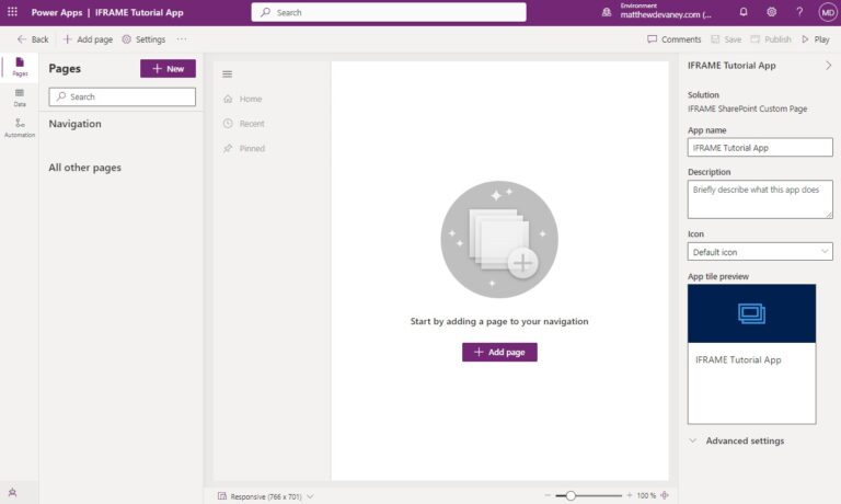SharePoint Document Library In A Power Apps Custom Page