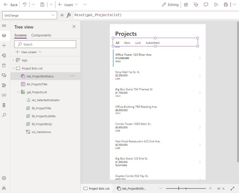 Power Apps: Filter Gallery With A Tab List