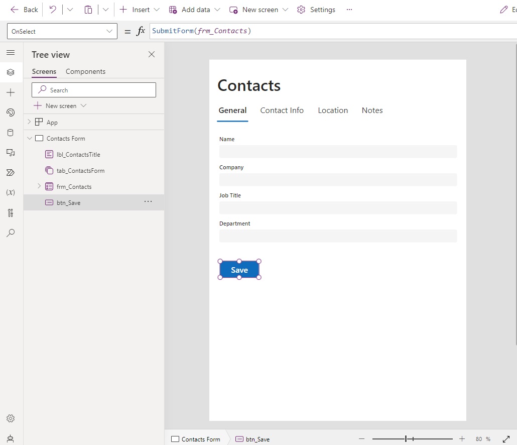 Power Apps Tabbed Form Using Tab List Modern Control