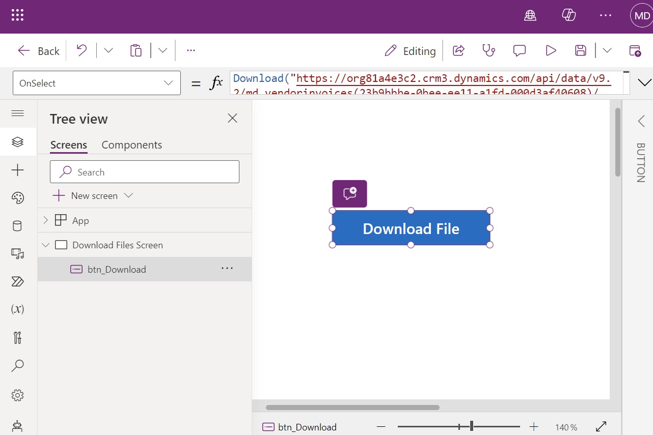 Power Apps: Download File From Dataverse File Column