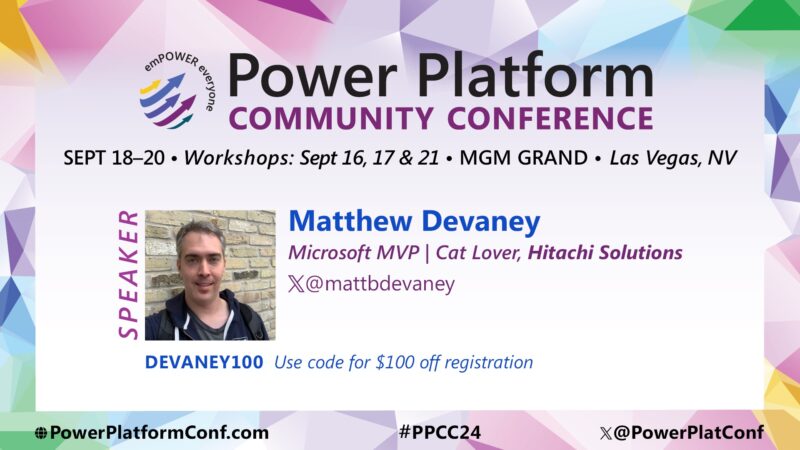 MVPMDEVANEY For $100 Off Power Platform Conference 2025