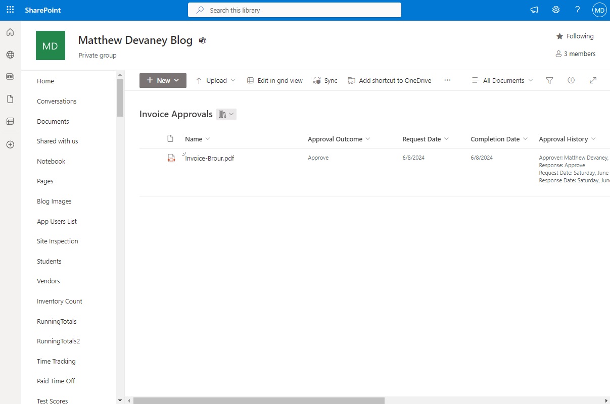 Power Automate Approval History For SharePoint Files & Items