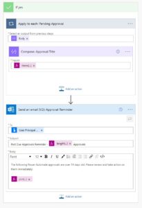 Power Automate Approval Reminder Summary Email