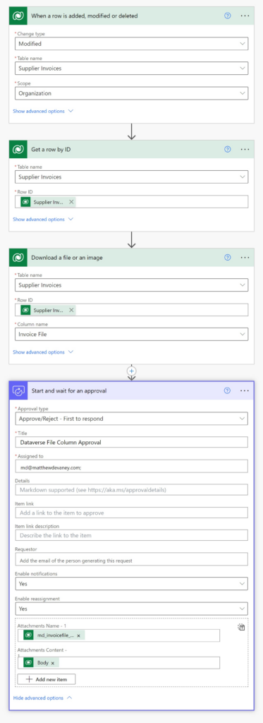 Power Automate Approvals Attachments With Dataverse Files