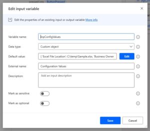 Power Automate Desktop Config File Stored In Dataverse Table