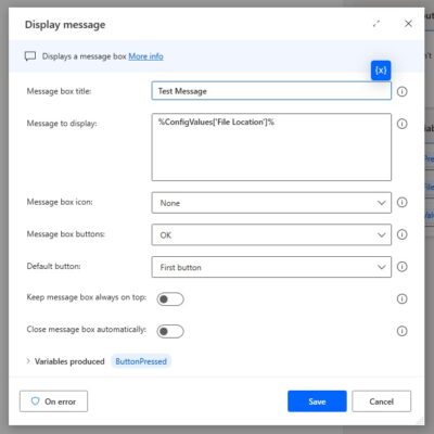 Simplify Flow Settings With A Config File In Power Automate Desktop