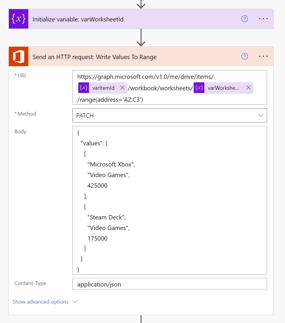Power Automate Excel Write Value To A Specific Cell Or Range