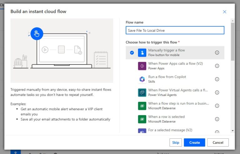 Power Automate Save File To A Local Drive