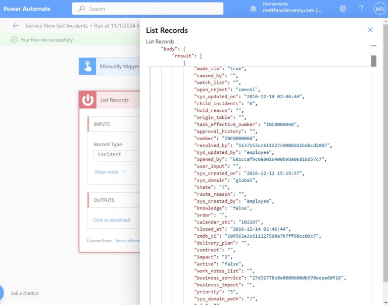 Create A Connection To ServiceNow In Power Automate