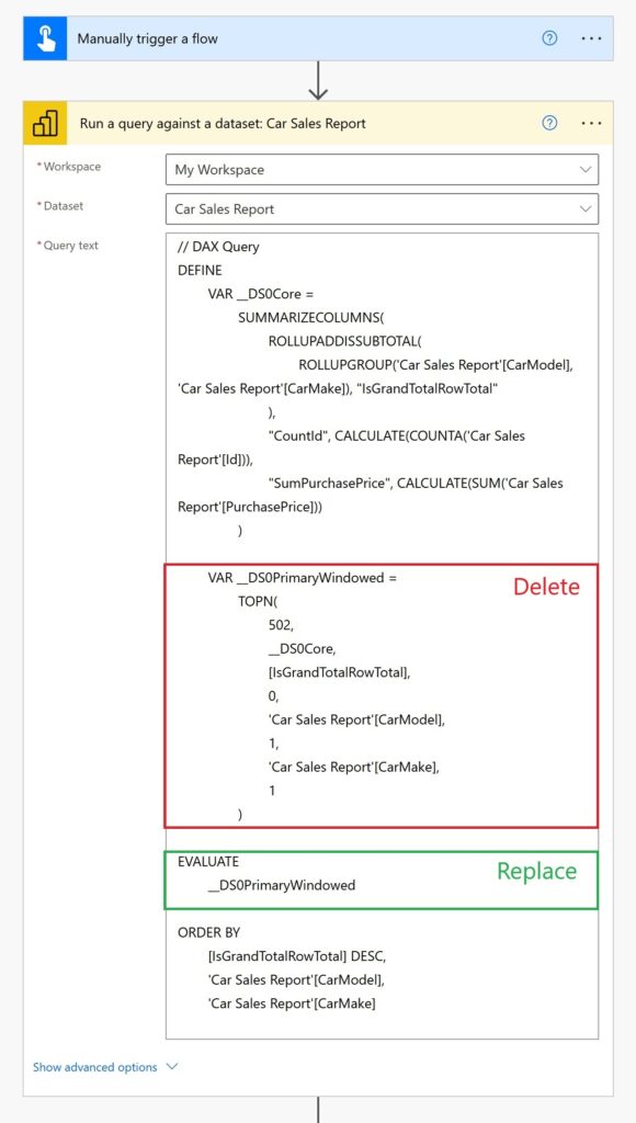 Power Automate Run A Query Against A Power BI Dataset
