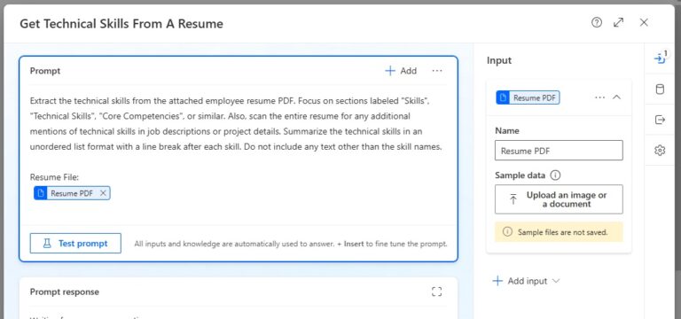 Power Automate: Perform An AI Prompt On A PDF Document