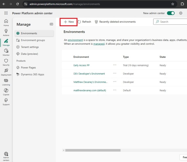 Create Power Platform Environments For Dev-Test-Prod