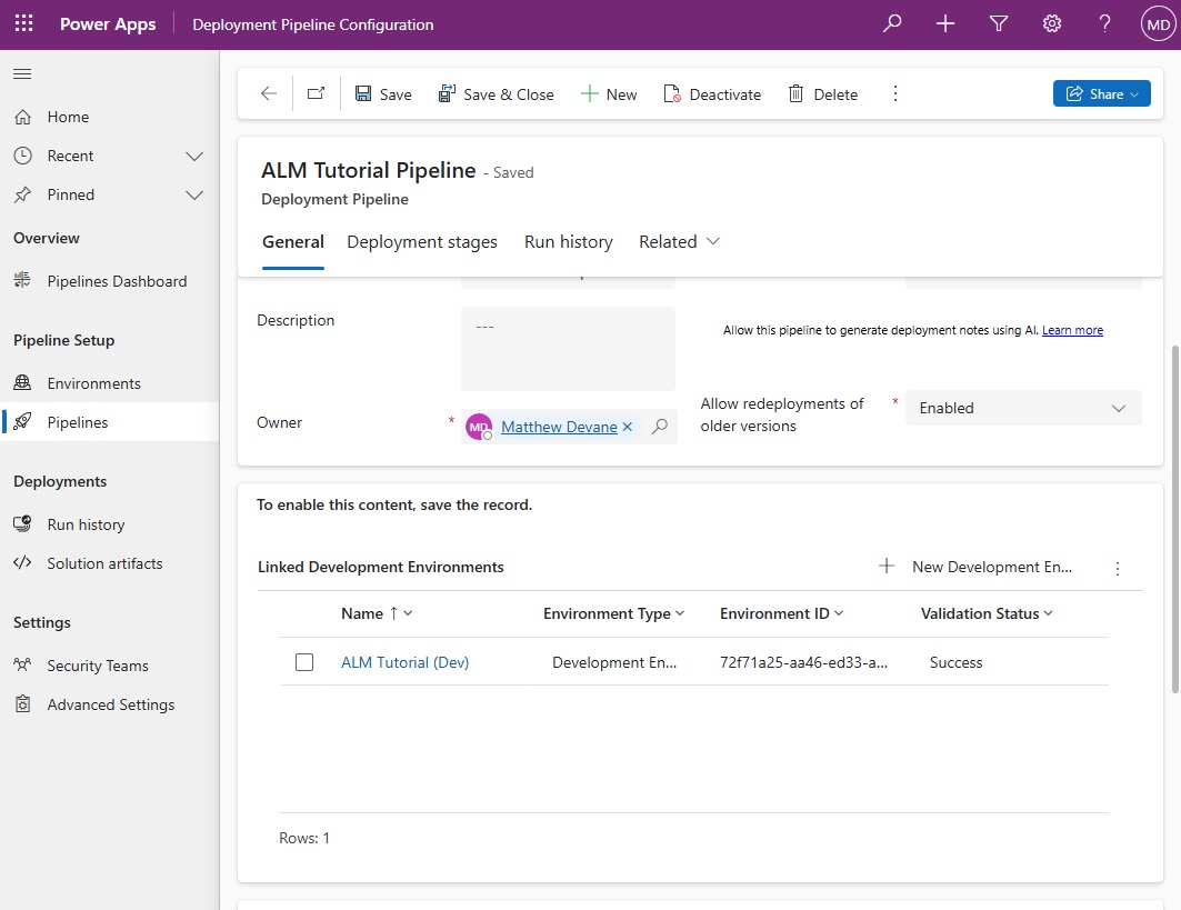 Create A Power Platform Pipeline - Matthew Devaney