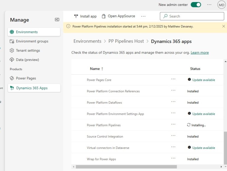 Install Power Platform Pipelines In The Host Environment - Matthew Devaney