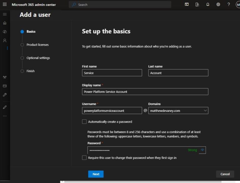 Setup A Power Platform Service Account - Matthew Devaney